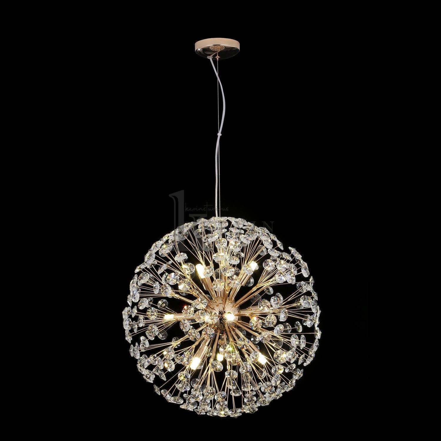 Dandelion Modern Crystal Spherical Chandelier, Fireworks Pendant Light ...